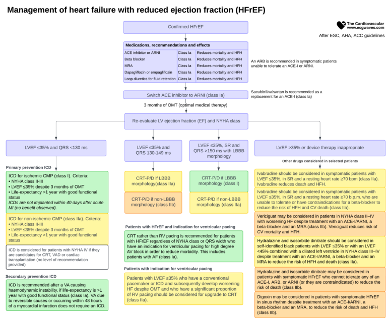 Management of heart failure with reduced ejection fraction (HFrEF ...